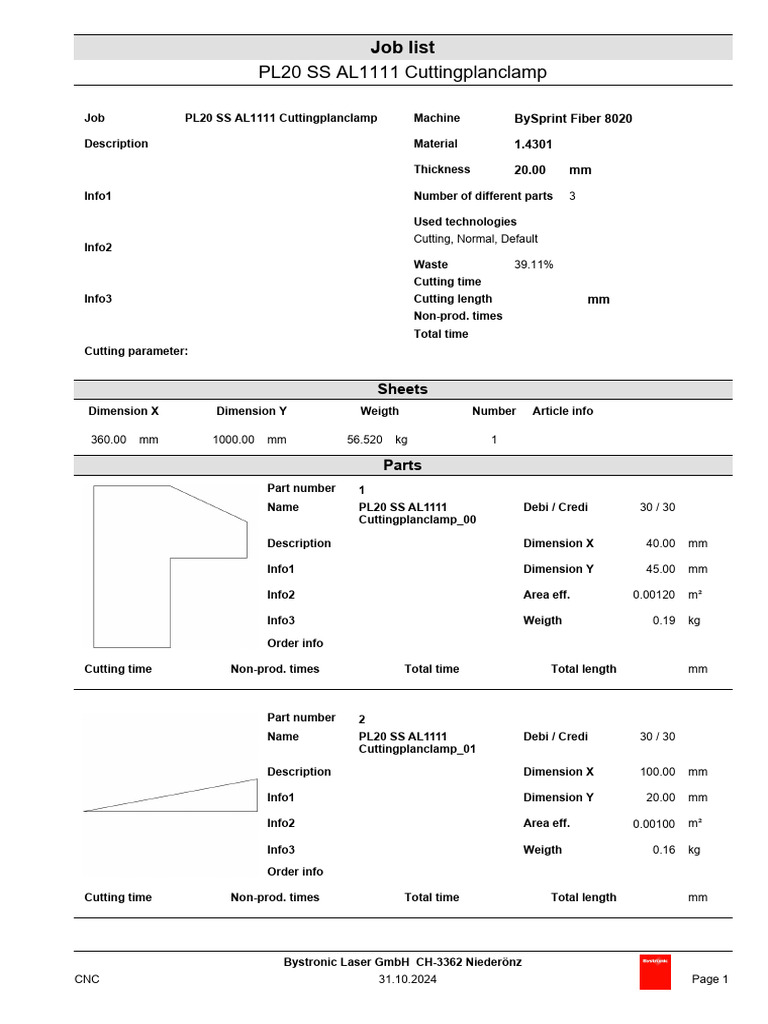 PL20 SS AL1111 Cuttingplanclamp | PDF | Numerical Control | Industrial ...