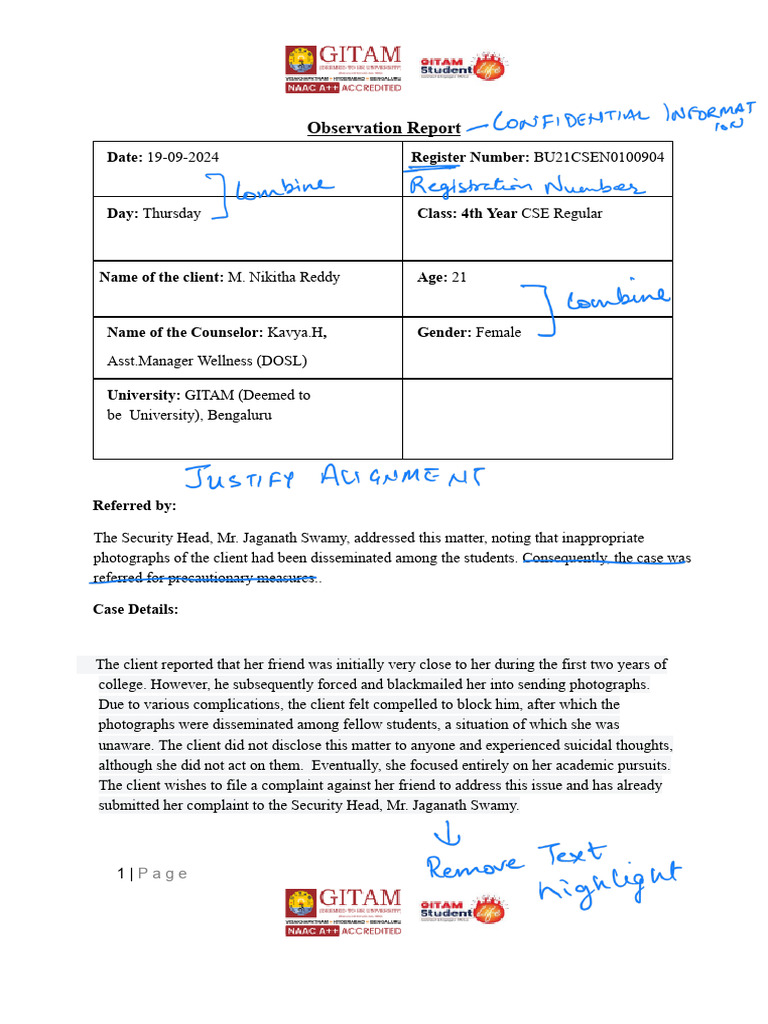 Session Report of Nikitha Reddy 2 | PDF