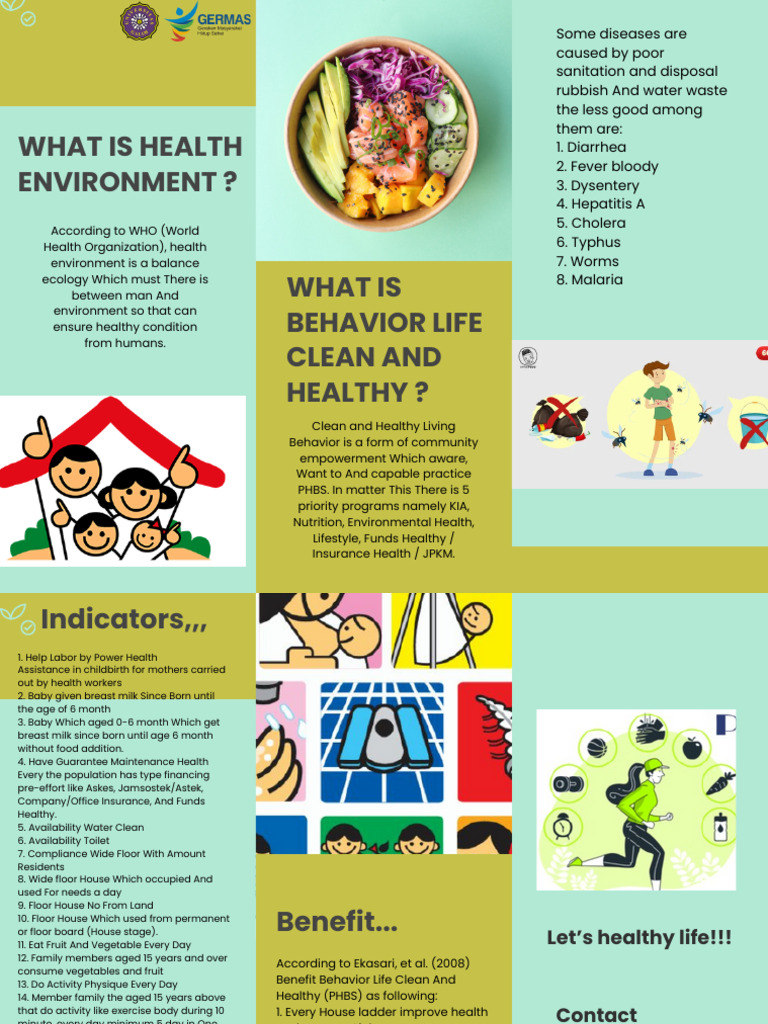 Leaflet Behavior Clean and Healthy Life | PDF | Behavior | Sanitation