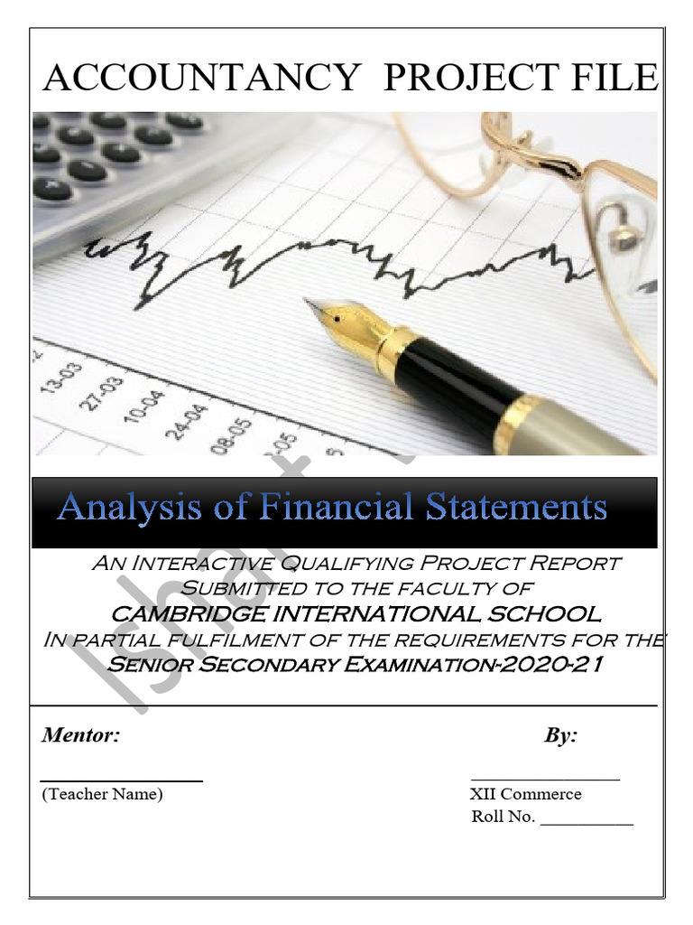 Accountancy Project File 2020-21 | PDF | Accounting | Business