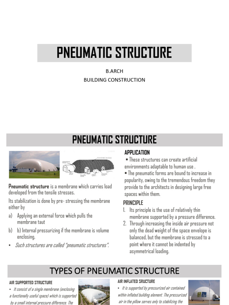 PNEUMATIC STRUCTURE | PDF | Building Technology | Building Engineering