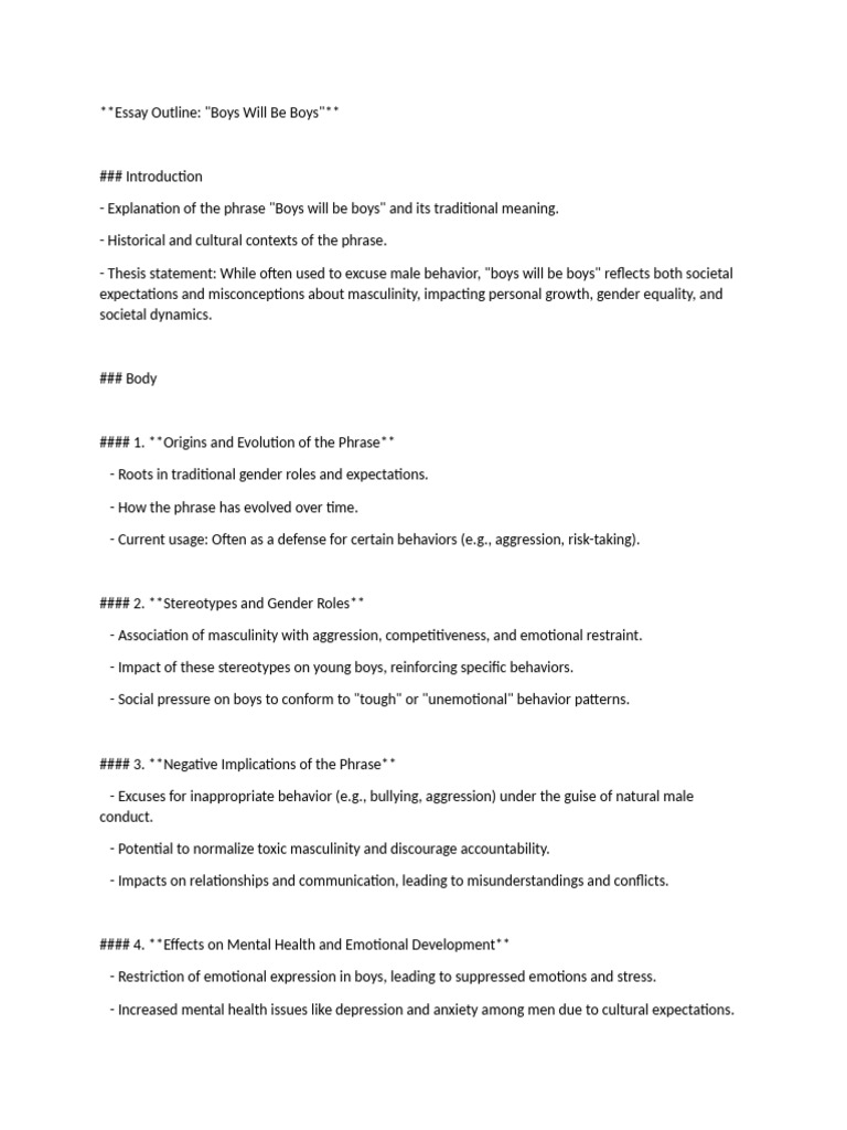 Essay Outline | PDF | Wellness