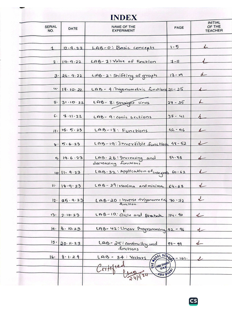 Class 12 Maths Record Book PDF | PDF