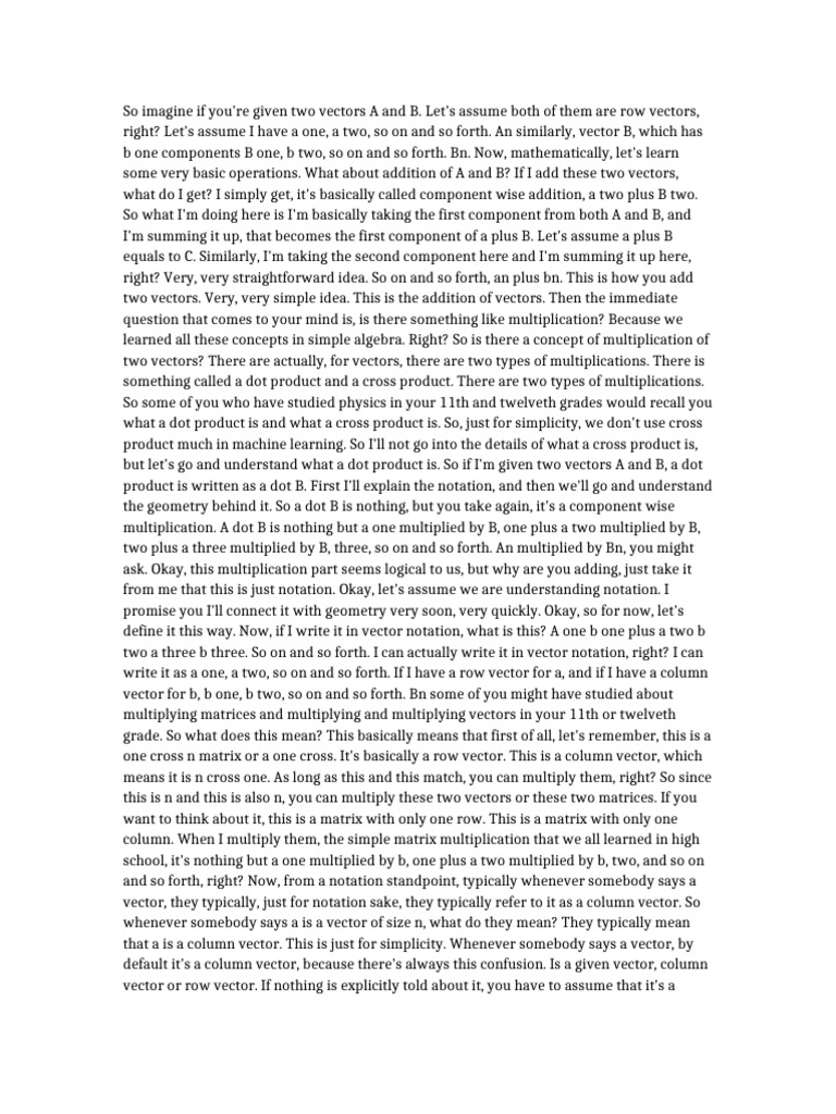 Angle for Dot vs. Cross Product | PDF | Euclidean Vector | Linear Algebra