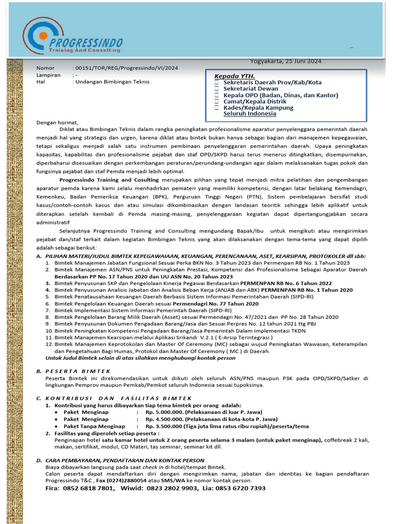 Proposal Progressindo Sms II THN 2024 | PDF