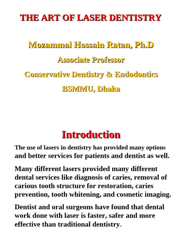 The Art of Laser Dentistry | PDF | Laser | Light