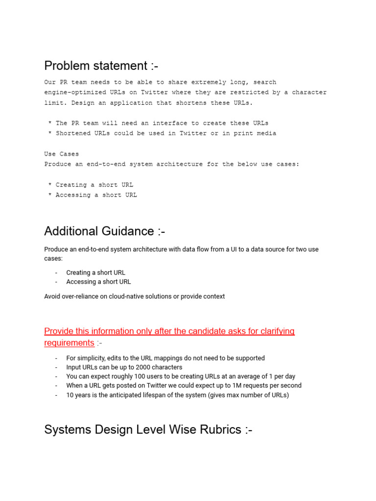 System Design Evaluation Criteria | PDF | Load Balancing (Computing) | Cache (Computing)