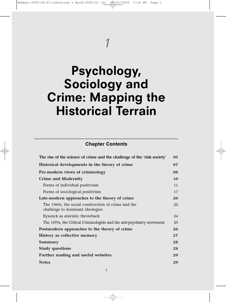 01 Webber CH 01 | PDF | Psychopathy | Criminology
