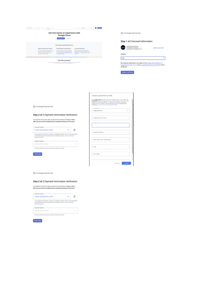 GCP Sign Up Steps | PDF