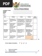 2023 Grade 12 Physical Sciences Practical Test 1 | PDF | Ester | Ethanol