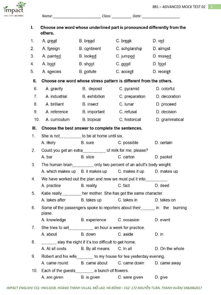 8B1 - Đề thi HSG L8 02 | PDF