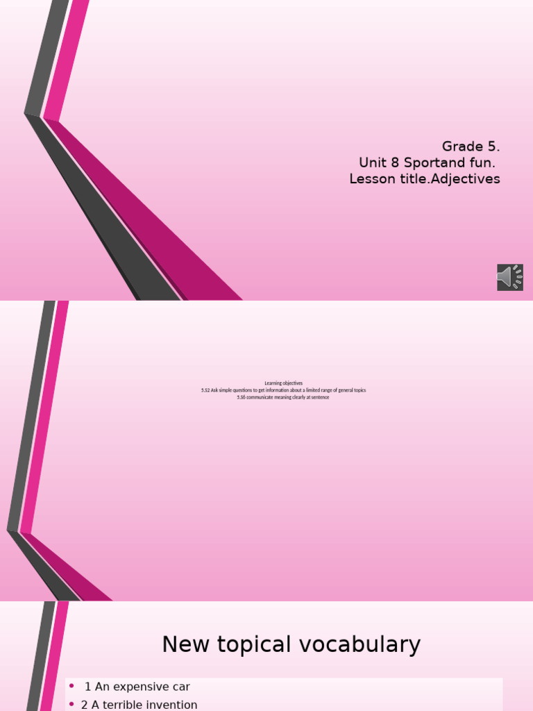 Adjectives in Sports and Fun | PDF | Language Arts & Discipline ...
