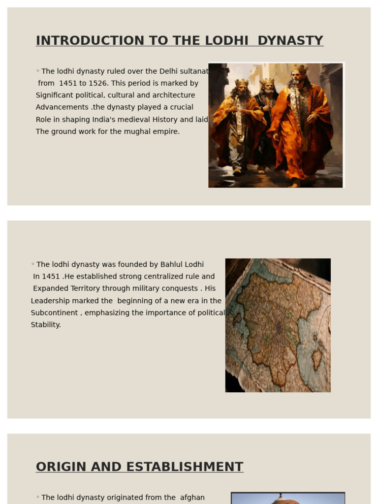 Introduction To The Lodhi Dynasty | PDF