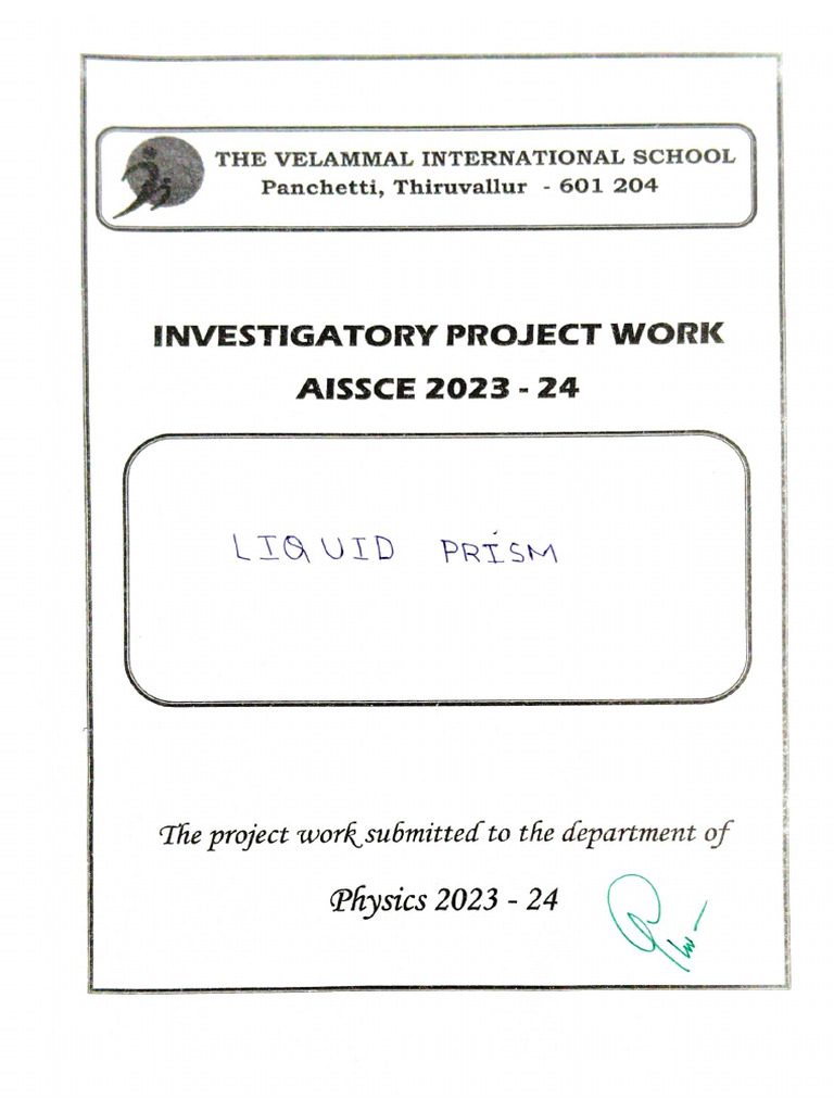 Liquid Prism Project. | PDF