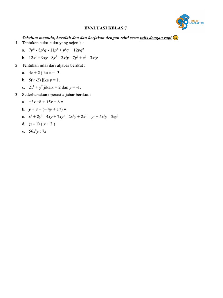 Quiz Kelas 7 14 Oktober 2024 | PDF