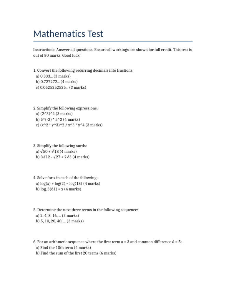 Math_Test | PDF