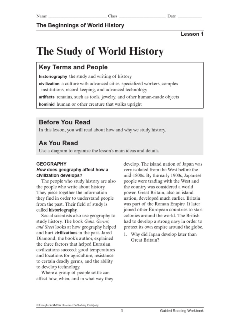 The Study of World History | PDF | Archaeology | Civilization