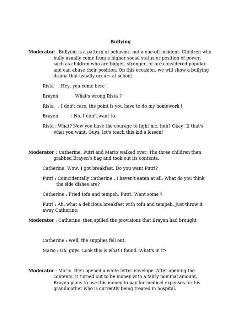 Understanding School Bullying Dynamics | PDF