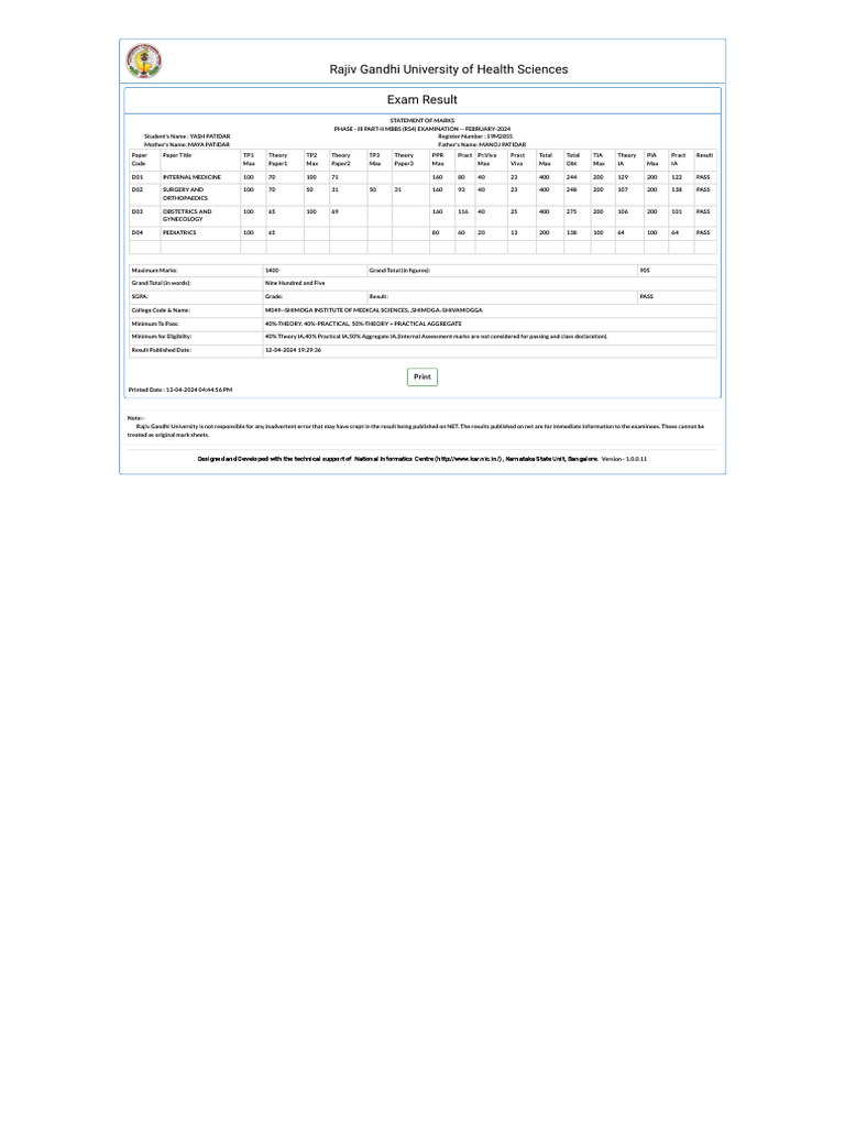 EMS Result (3) | PDF | Clinical Medicine | Medical Education