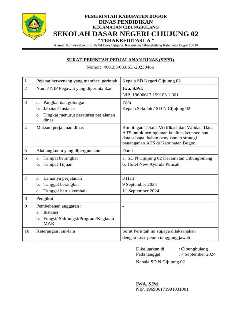 SPPD Bimtek Ats 2024 | PDF