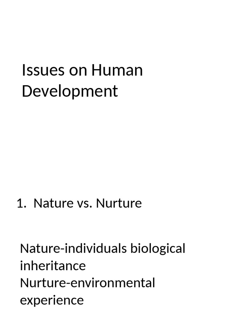 Issues On Human Development | PDF | Wellness