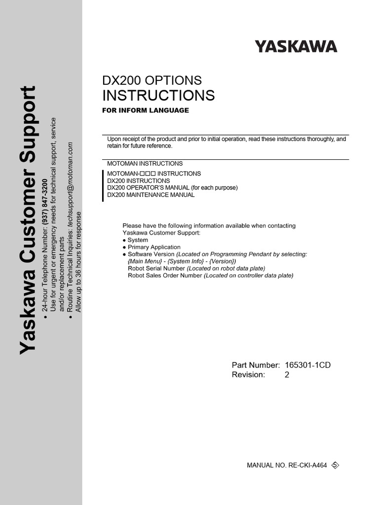 DX200 INFORM Language | PDF | Menu (Computing) | Computing