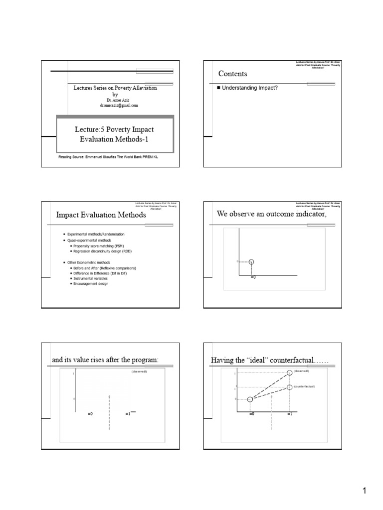 Lec5 Impact Assesment Methods-1 | PDF | Econometrics | Scientific Method