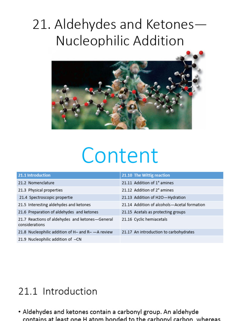 Aldehydes and Ketones-Nucleophilic Addition | PDF | Aldehyde | Ketone