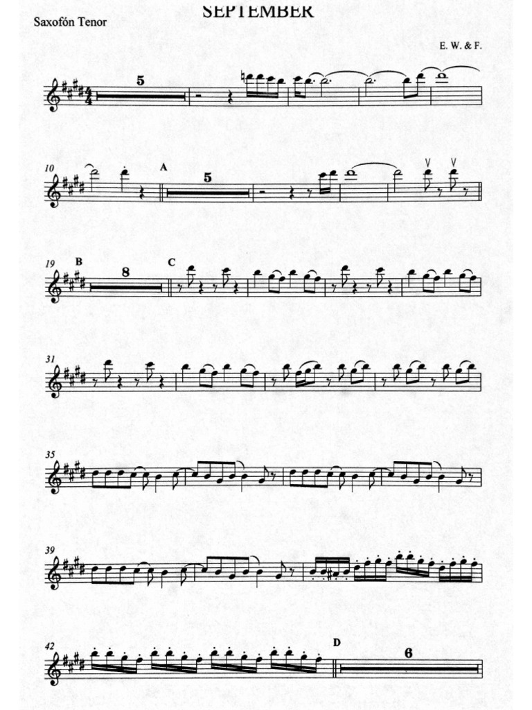 September-Sax Tenor | PDF