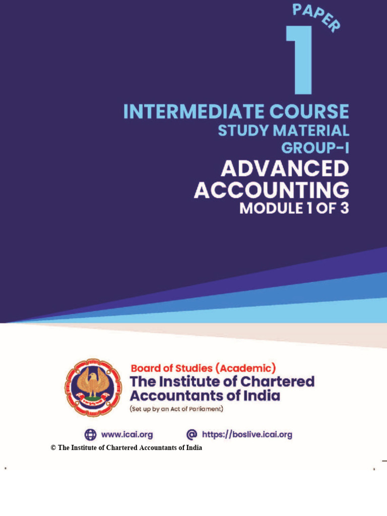 P1 Adv Ac New Syllabus Icai Module | PDF | Financial Statement ...
