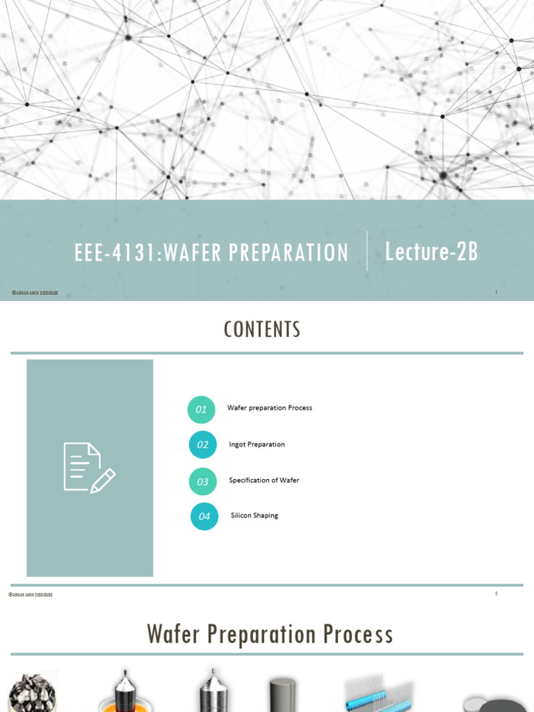 Lec-2B Wafer Preparation | PDF | Wafer (Electronics) | Ingot
