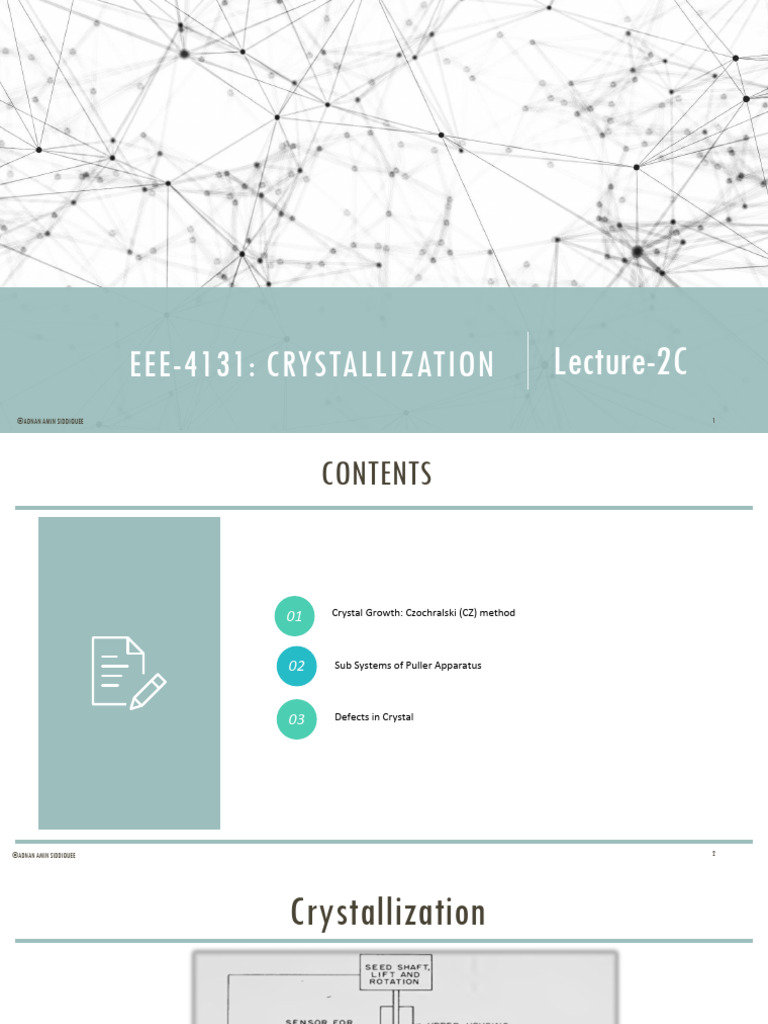 Lec-2C Crystallization and Defects | PDF | Crystallographic Defect ...