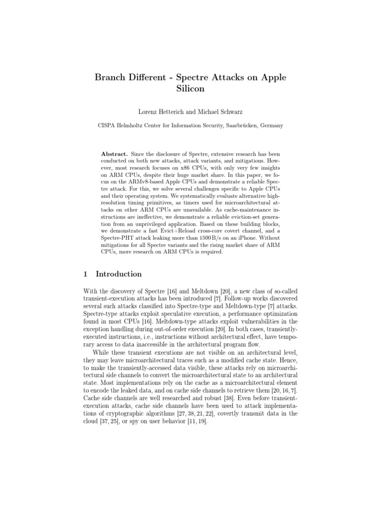 Applespectre Dimva22 | PDF | Cpu Cache | Central Processing Unit