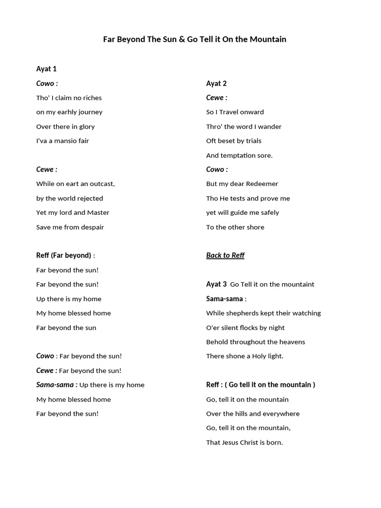 Far Beyond The Sun | PDF