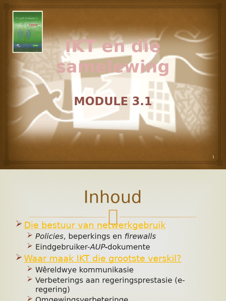 Gr11IT 3 - 1 IKT en Die Samelewing | PDF