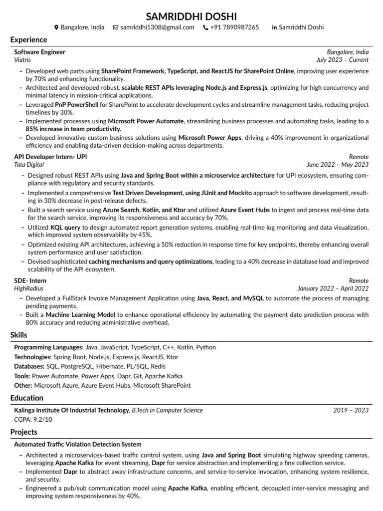 Sam Ridd Hi Doshi Resume | PDF | Microsoft Azure | Share Point