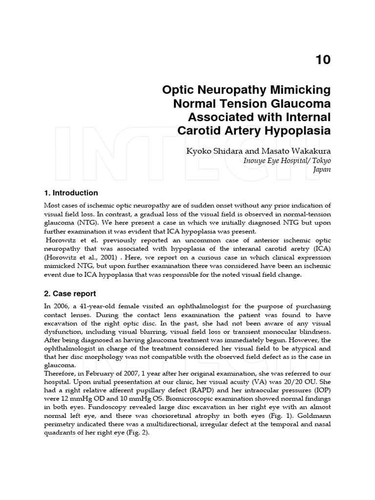 Optic Neuropathy vs. Normal Tension Glaucoma | PDF | Glaucoma | Angiology
