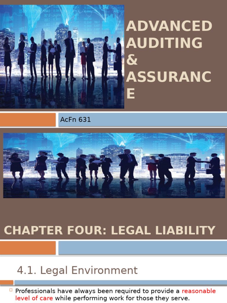 Ch 4 Adv. audit | PDF | Audit | Negligence