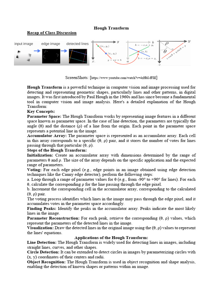 Hough Transform | PDF | Signal Processing | Computer Vision