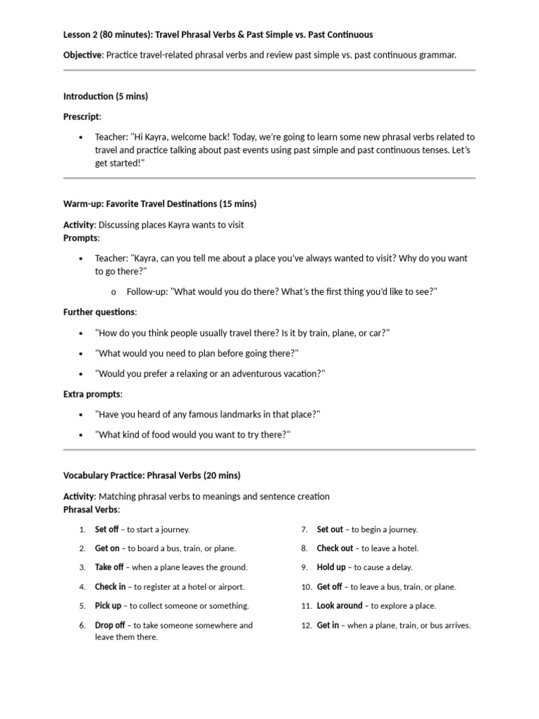 lesson plan 8 22.10.2024 | PDF | Grammatical Tense | Linguistics