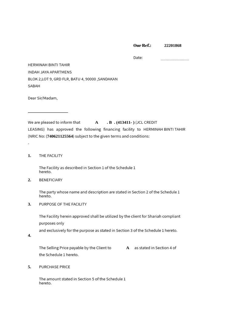 Letter Offer Copy.pdf-1 | PDF | Prices