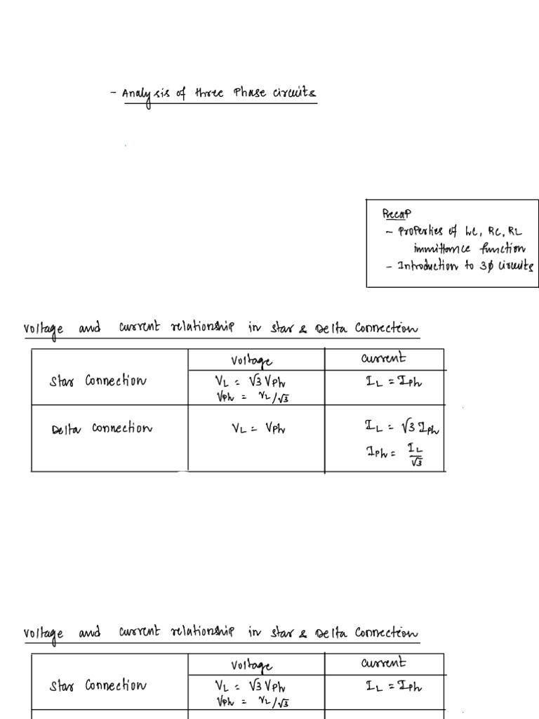 Unit 4 - 7 Three Phase Circuits - Balanced Star | PDF