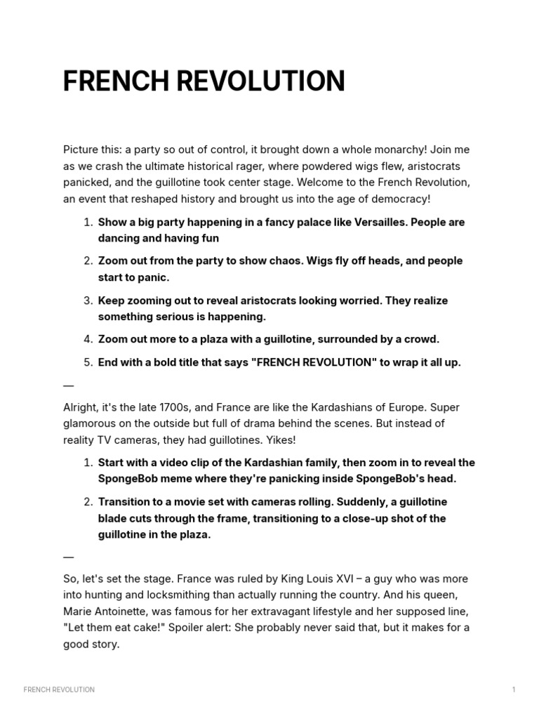 French Revolution 1 | PDF | Reign Of Terror | French Revolution