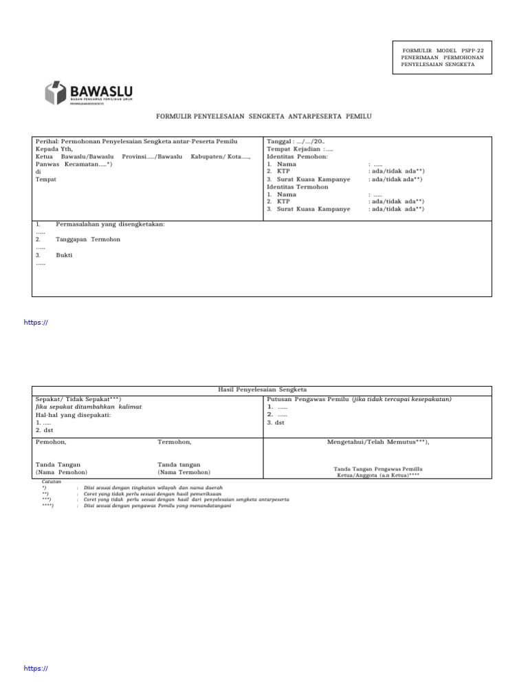 Formulir pspp-22 | PDF | Hukum