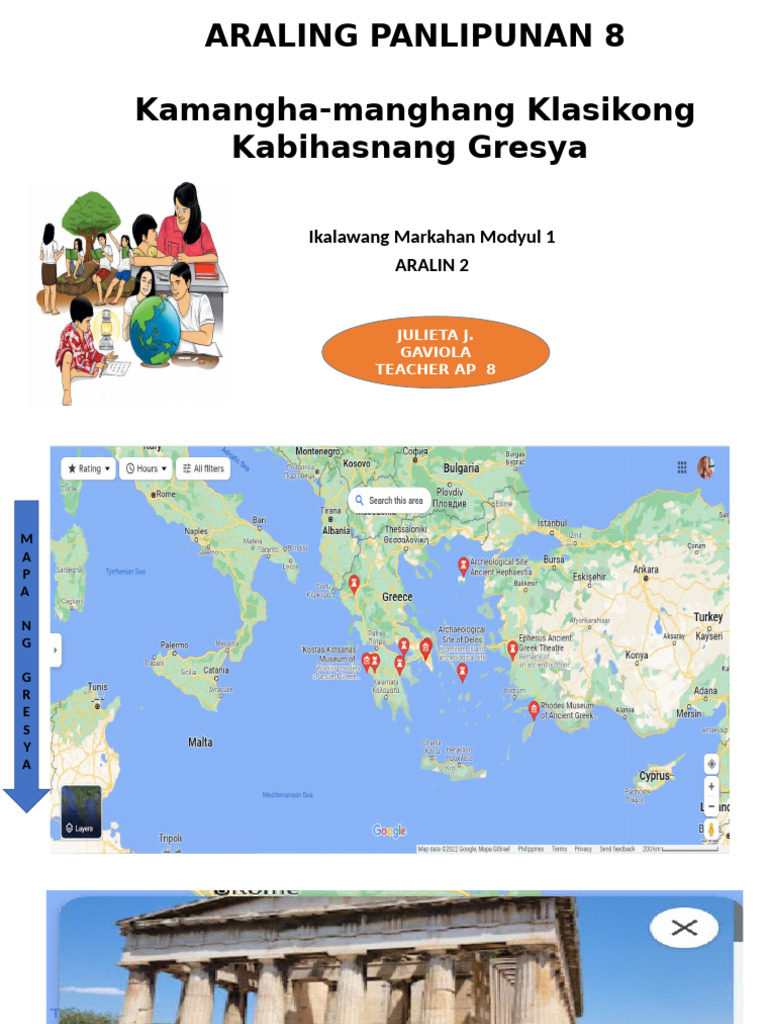 Gresya Mapa at Kilalalang Istraktura | PDF