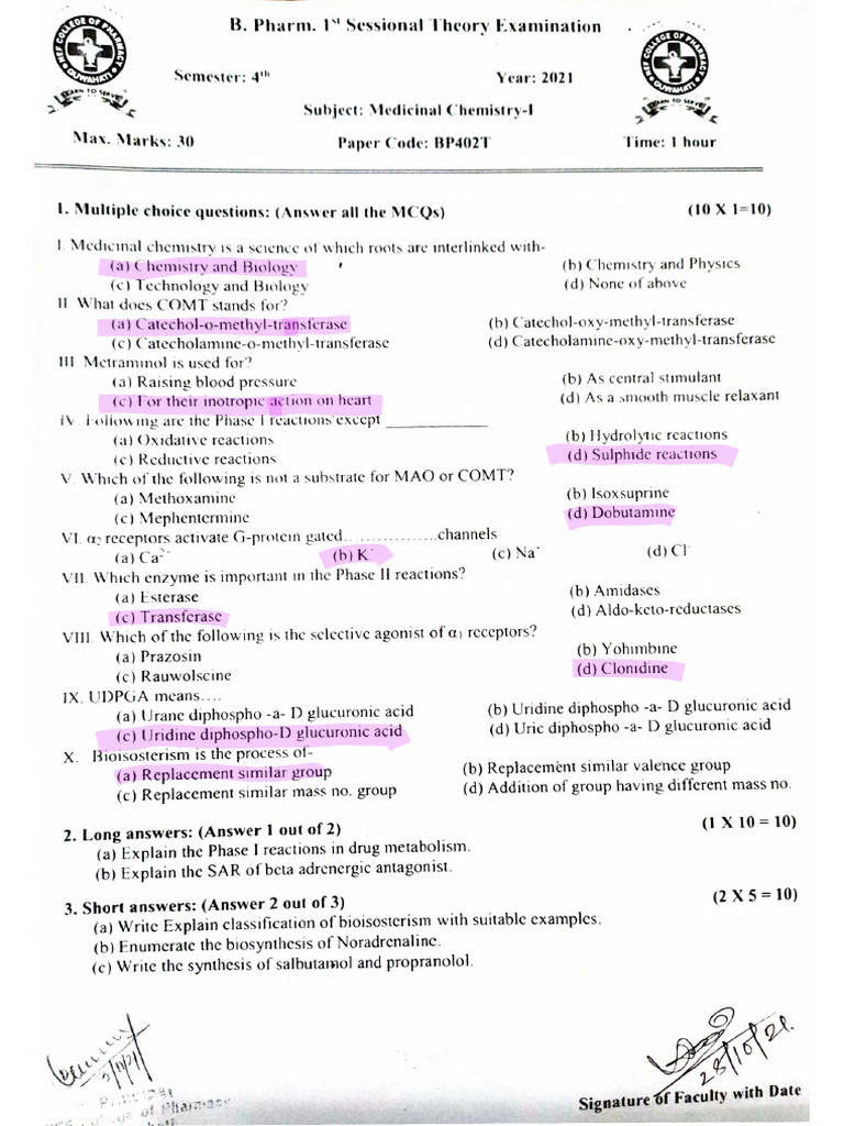Sessional Exam (2021) | PDF