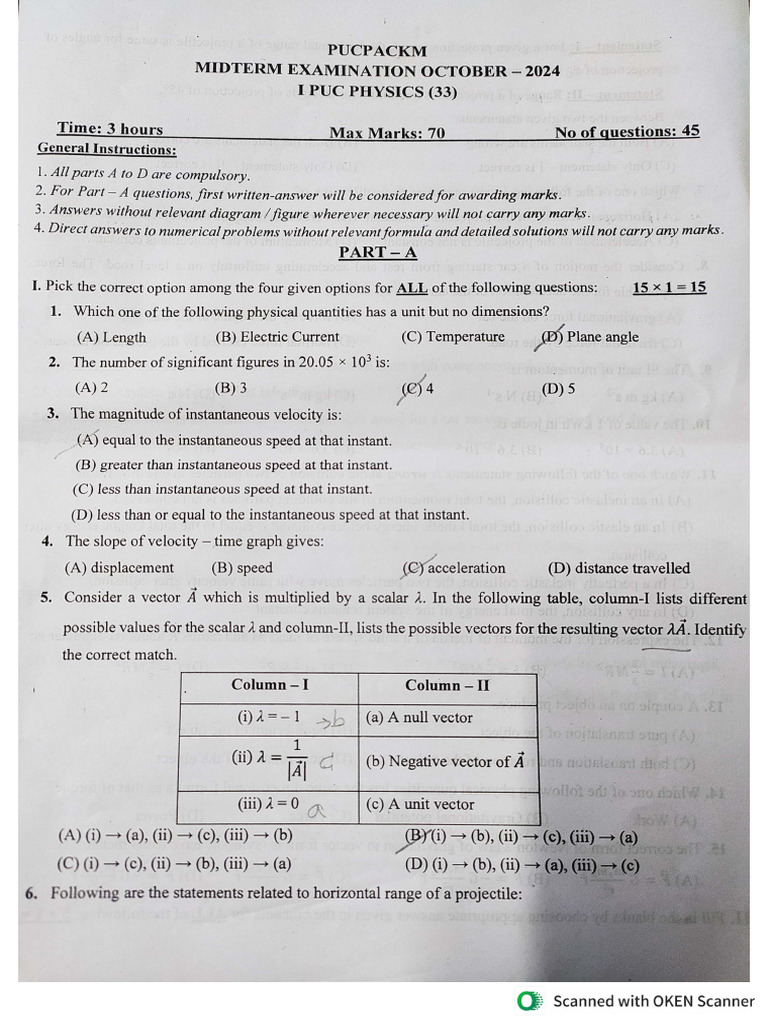 Physics Model Paper 1dkdj | PDF