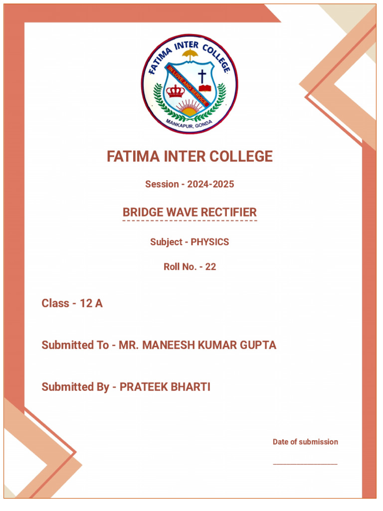 PHYSICS PROJECT WORK | PDF | Rectifier | Direct Current