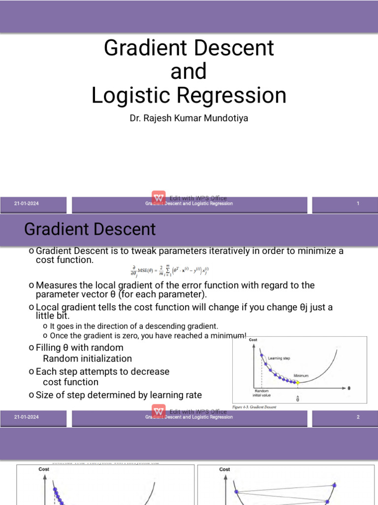 Regression GradientDescent | PDF | Logistic Regression | Regression ...