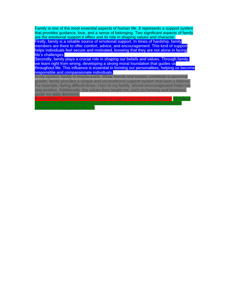 Family Is One of The Most Essential Aspects of Hum | PDF